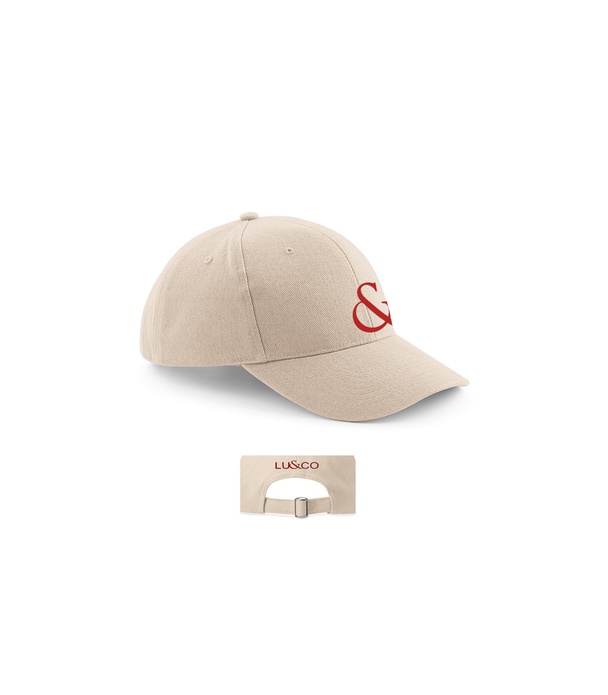 Gorra Beige, LU&CO Color Beige Logo Burdeos